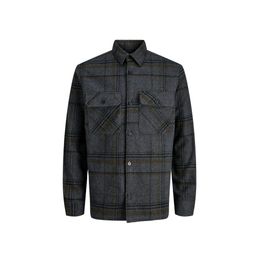 Jack & Jones Jack and Jones JPRRAYLE Melange Check L/S Overshirt SN in Grau | Gr.: L