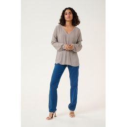 Kaffe Langarm-Bluse Amber Regular fit in Elephant Skin | Gr.: 40