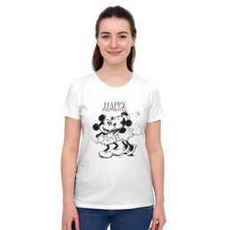 Disney Minnie Mouse T-Shirt Happy Moments Oberteil Frauen Shirt Top in wei&szlig; | Gr.: L