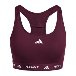 adidas Performance Sport-BH 'TECHFIT' Damen Größe XXXS/XXS dunkelrot / weiß