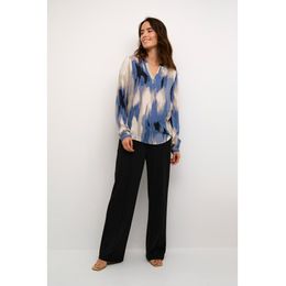 Kaffe Langarm-Bluse KAbeathe Regular fit in Blue Abstract Print | Gr.: 40