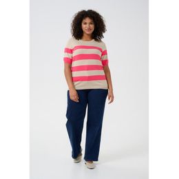 Kaffe curve Strickpullover KClizzy Regular fit in Rasberry/FeatherG. Bold Stripe | Gr.: M