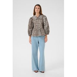 Karen Simonsen Karen By Simonsen Langarm-Bluse KBUlrike Feminine in Ulrike print - Simply taupe | Gr.: 40