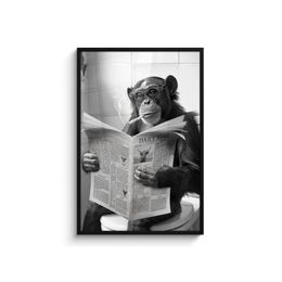 MuchoWow Poster mit Bilderrahmen Grau | Gr.: 20 x 30 cm