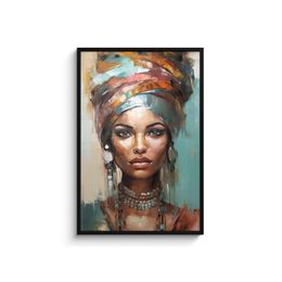 MuchoWow Poster mit Bilderrahmen Blau | Gr.: 20 x 30 cm