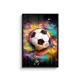 MuchoWow Poster mit Leiste Fu&szlig;ball | Gr.: 30x40 cm