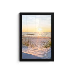 MuchoWow Poster mit Bilderrahmen Blau | Gr.: 20 x 30 cm