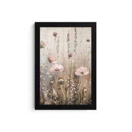 MuchoWow Poster mit Bilderrahmen Beige | Gr.: 20 x 30 cm