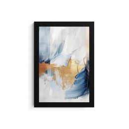 MuchoWow Poster mit Bilderrahmen Blau | Gr.: 20 x 30 cm