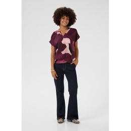 Culture Kurzarm-Bluse CUdana Relaxed fit in Winetasting Art | Gr.: L