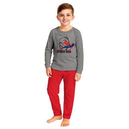 Marvel Spiderman Schlafanzug Pyjama Set Langarm Oberteil mit Hose in Mehrfarbig | Gr.: 98/104