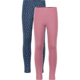 Minymo 2er-Set: Leggings in Altrosa/ Dunkelblau | Gr.: 86