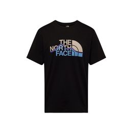 The North Face T-Shirt 'Mountain Line' Herren Gr&ouml;&szlig;e XXL beige / blau / lila / schwarz