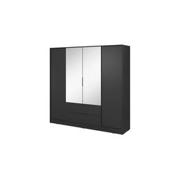 Höffner Drehtürenschrank 206 cm breit Lyke schwarz Maße (cm): B: 206 H: 200 » Höffner
