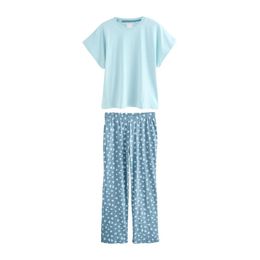 next Pyjama Damen Größe XL blau / rauchblau Winterkleid