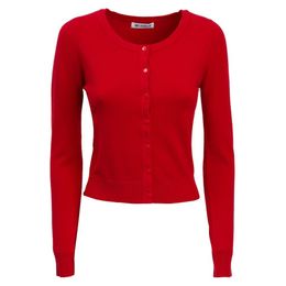 Influencer Strickjacke Damen Gr&ouml;&szlig;e L rot