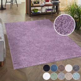 Carpet City Hochflor-Teppich »City Shaggy« rechteckig 30 mm Höhe Auch als Läufer, Langflor, Uni, Shaggy, flauschig-weich lila Obermaterial: 100%...