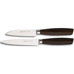 Felix Solingen Messer-Set »SIZE S SMOKED OAK« 2x Gemüsemesser 9+12 cm, Chrom-Molybdän & Vanadiumstahl, Eichengriff holzfarben/natur