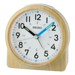 Seiko Quarzwecker Reisewecker, Schlafzimmer, Beleuchtung, Schlummerfunktion birkefarben Formsch&ouml;ner Wecker