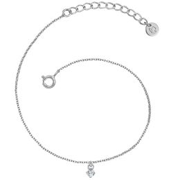 Glanzstücke München GLANZSTÜCKE MÜNCHEN Gliederarmband »GSM2016« Motiv Herz silber + weiß none Glamouröses Damen-Armband
