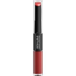 L'ORÉAL PARIS Lippenstift »Infaillible 2-Step« rosarot kussechter Lippenstift, feuchtigkeitsspendend