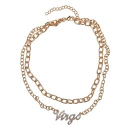Urban Classics Halsreif »Unisex Diamond Zodiac Golden Necklace« virgo onesize Stilvolle Halsketten fuer jeden Anlass