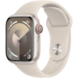 Apple Smartwatch »Watch Series 9 Aluminium« (4, 1 cm / 1, 61 ′′) Watch OS 10;EKG;Blutsauerstoff App;Herzfrequenz Polarstern