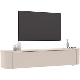 Inosign Lowboard »Lido, 181 cm breit, 1 Klappe, TV-Schrank, TV-Kommode, Medienboard« Formgebogenes MDF, Stirnseiten Rundung, Push-to-open,...