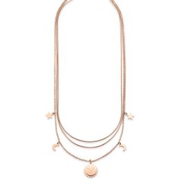 Bruno Banani Kette mit Anhänger »Schmuck Geschenk Halskette Sonne Mond Sterne Layering Look« roségoldfarben Traumhaft schöne Halskette im...