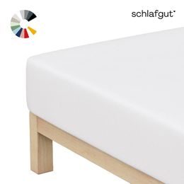 Schlafgut Spannbettlaken »Basic Cotton Spannbettlaken« Preiseinstiegsmodell Full-White Obermaterial: 100% Baumwolle