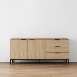OTTO HOME Sideboard »Jorinde« Melaminoberfläche, flexibler Stauraum und robustes Metallgestell natur