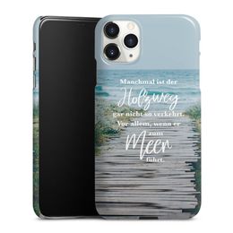 DeinDesign iPhone 11 Pro Max Handy Premium Case Smartphone Handyh&uuml;lle Schutzh&uuml;lle gl&auml;nzend Statement Beach Spruch Premium Case