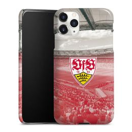 DeinDesign iPhone 11 Pro Max Handy Premium Case Smartphone Handyh&uuml;lle Schutzh&uuml;lle gl&auml;nzend Official Licensed Product Vfb Stuttgart Stadium Premium Case