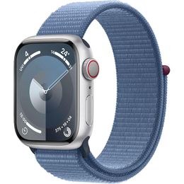 Apple Smartwatch »Watch Series 9 Aluminium« (4, 1 cm / 1, 61 ′′) Watch OS 10;EKG;Blutsauerstoff App;Herzfrequenz Silber