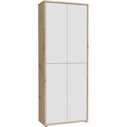 FORTE Schuhschrank &raquo;Alice Springs&laquo; B/H/T 74,5/191,9/34,9 cm, Stauraumschrank, Mehrzweckschrank, Breite 74,5 cm, mit 8 B&ouml;den grau Spanplatte