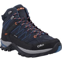 CMP Wanderschuh »RIGEL MID TREKKING SHOES WP« wasserdicht blau-orange 41 41 Hochwertiger Wanderschuh von CMP mit Schnürung