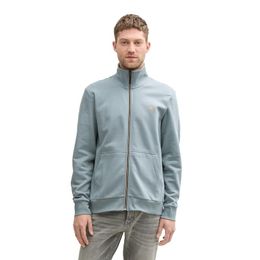 Tom Tailor Sweatjacke mit Logo Stickerei grey mint S S Sweatshirt von Tom Tailor DENIM