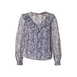 Dorothy Perkins Bluse Damen Gr&ouml;&szlig;e L rauchblau / silbergrau / lila / silber