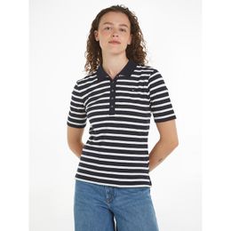 Tommy Hilfiger Poloshirt »1985 REG PIQUE STRIPE POLO SS« mit dezenter Logostickerei Desert Sky/Ecru XXL (44) XXL (44) Klassisches Poloshirt von...
