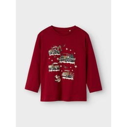 name it Langarmshirt »NMMREJULLI NREG LS TOP BOX« Jester Red 116 116 Weihnachtsshirt von name it für Jungen