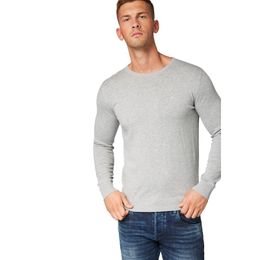 Tom Tailor Rundhalspullover meliert hellgrau XXL XXL Basic-Pullover in melierter Optik von Tom Tailor