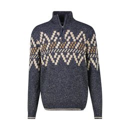 Lerros Norwegerpullover »Troyer mit Norwegermuster in Übergrößen« CLASSIC NAVY 6XL 6XL Grafisch gestaltetes Norwegermuster