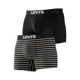 Levi's LEVI'S Boxer Packung, 2er-Pack, mit elastischem Levi's-Logo-Bund schwarz, gestreift M M Herrenunterhose von Levi's