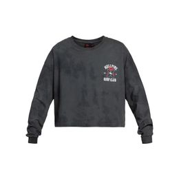 Quiksilver Langarmshirt &raquo;x Stranger Things 86 Oversized&laquo; Black Upside Down Yardage S S Material: Mittelschwerer Jersey aus...