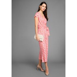 HECHTER PARIS Culotte-Overall mit Wickelteil rosa-orange-gemustert 34 34 Sommerlicher Overall von HECHTER PARIS