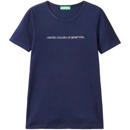 United Colors Of Benetton T-Shirt 1 Stk. tlg. mit glitzerndem Druck marine L (40) L (40) Kurzarm-Design, perfekt für wärmere Tage