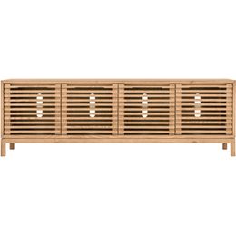 TV-Board Andas "Tanner 4-türige Medienkonsole aus Eschenholz", natur, B:198cm H:66cm T:46cm, Massivholz, Sideboards