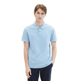 Tom Tailor Poloshirt mit Logo Stickerei washed out middle blue 3XL 3XL Poloshirt von Tom Tailor