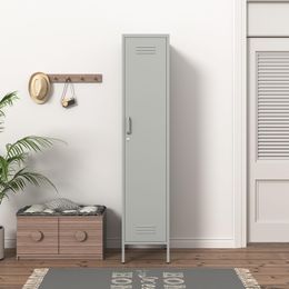 Drehtürenschrank Inosign "Siena Kleiderschrank Schrank Metallschrank Mehrzweckschrank Spind", grau, B:38cm H:183cm T:46cm, Metall, Schränke, in der Höhe verstellbar, abschließbar