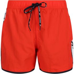 Reebok Badeshorts »"Silvester"« mit Kordelzug und elastischem Bund, mit Logo, mit Taschen, basic rot XL - N-Gr N-Gr XL Badehose von Reebok